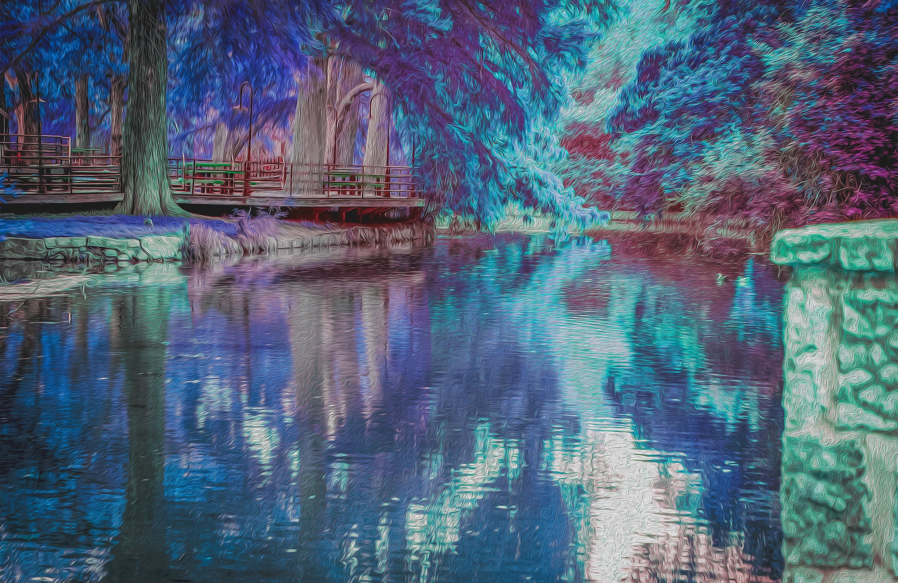 Brackenridge Park Blue-Green – ArtLifting