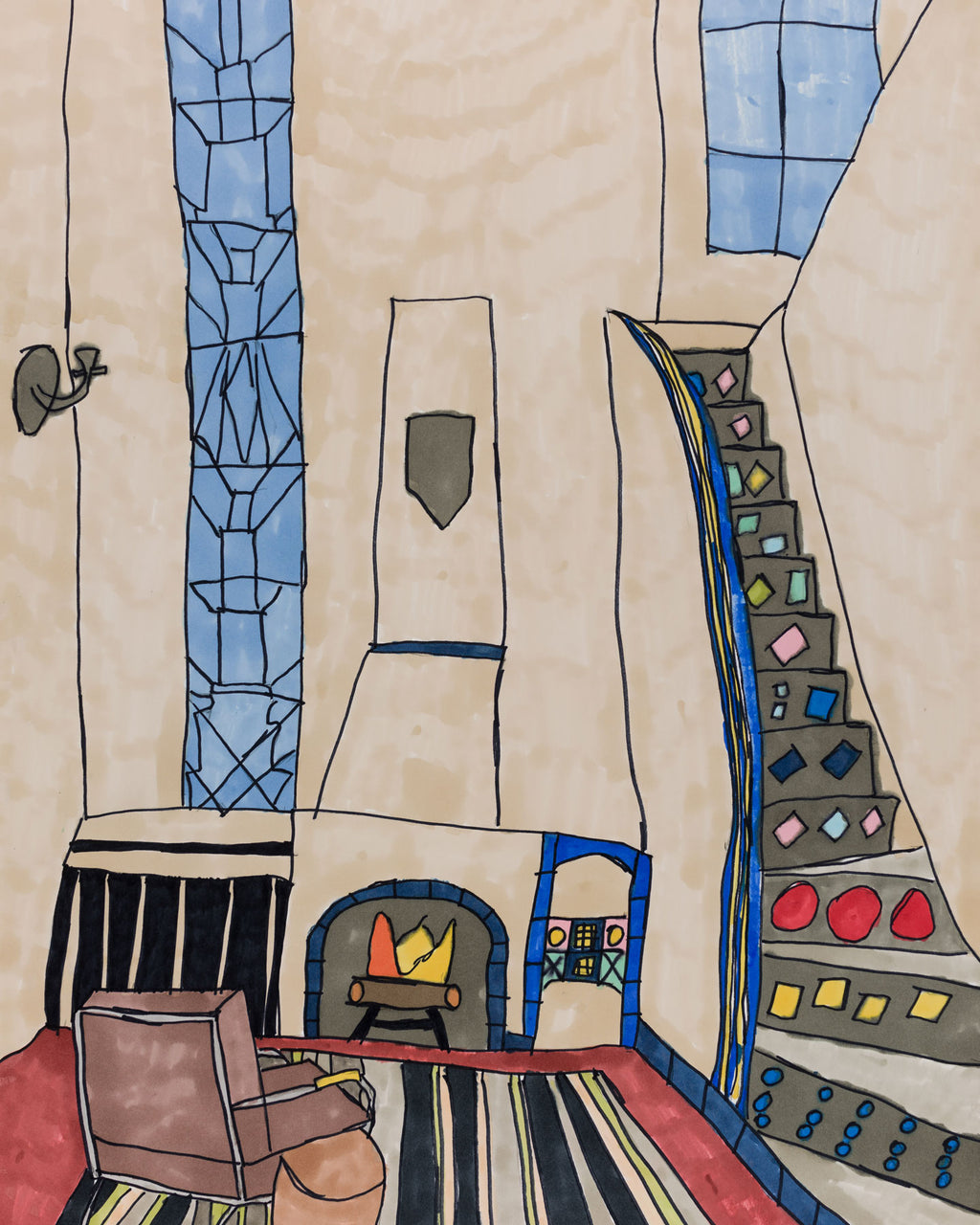 Edgar Miller House Staircase – ArtLifting