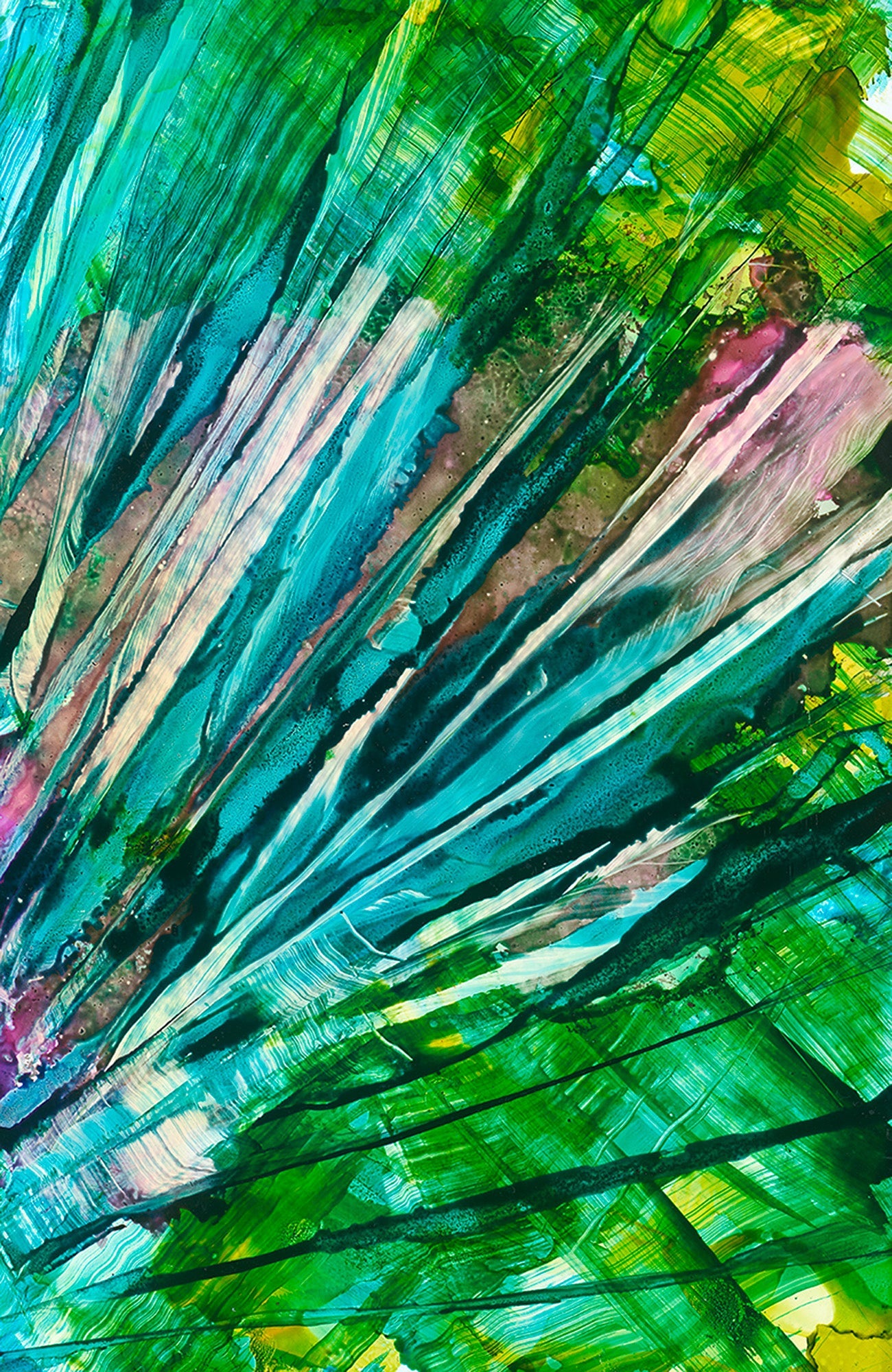 Teal and Green Spears – ArtLifting